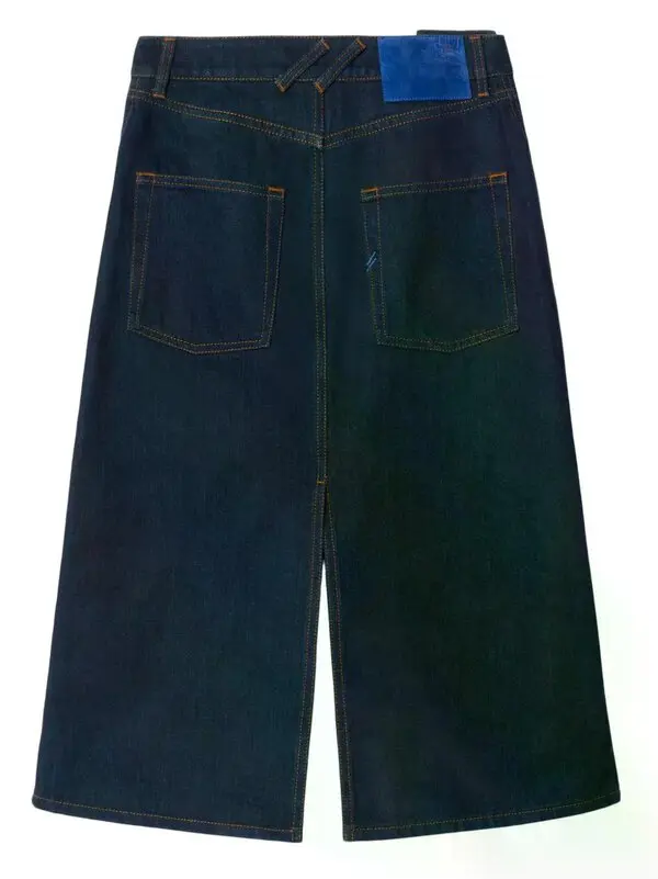 Burberry Indigo Denim Midi Skirt