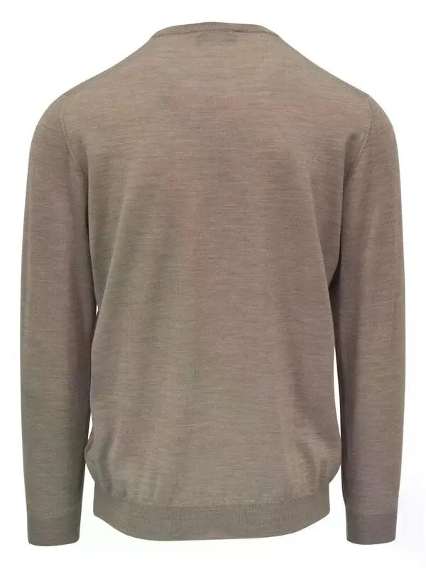 Fedeli Virgin Wool Crew Neck Sweater - Neutrals
