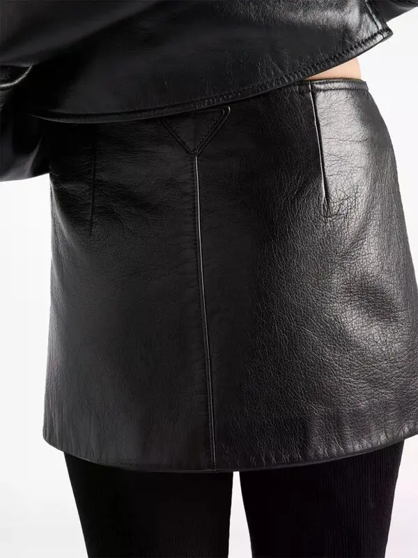 Prada Leather Mini Skirt