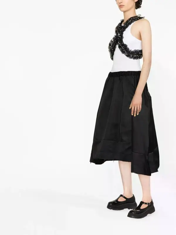 Comme Des Garçons Asymmetric Hem Midi Skirt