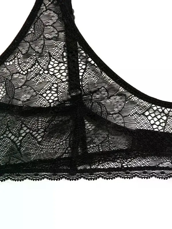 Kiki De Montparnasse Dahlia Soft Lace Bra - Black