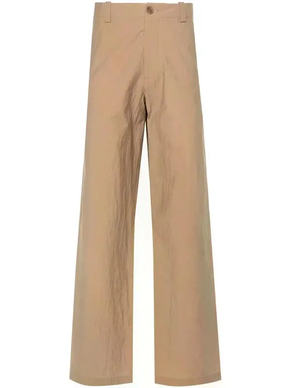 A.p.c. Creased Tapered Cotton Blend Trousers