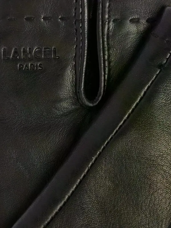 LANCEL Sellier Leather Gloves - Black