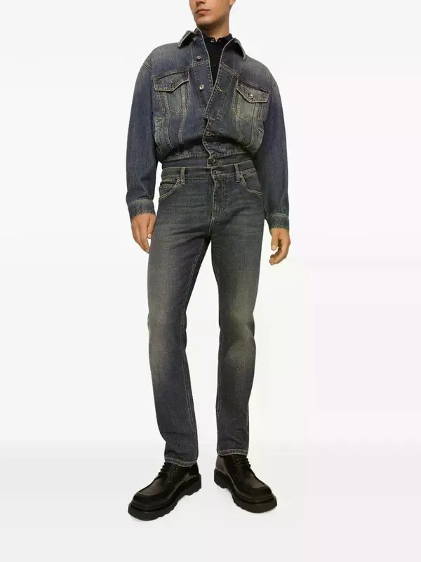 Dolce & Gabbana Logo Plaque Slim-cut Jeans