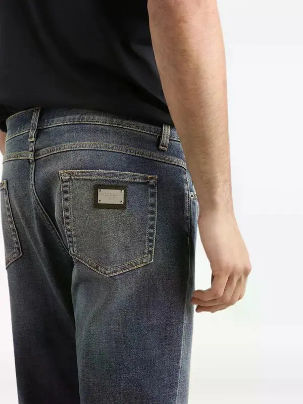 Dolce & Gabbana Logo Plaque Slim-cut Jeans