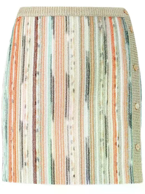Missoni Striped Knit Mini Skirt - Neutrals