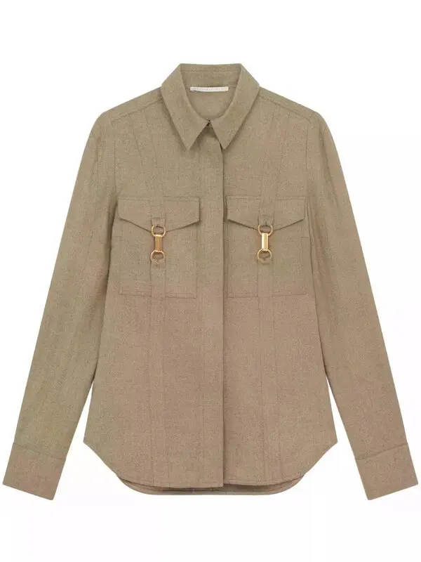 Stella McCartney Flannel Wool Shirt - Neutrals