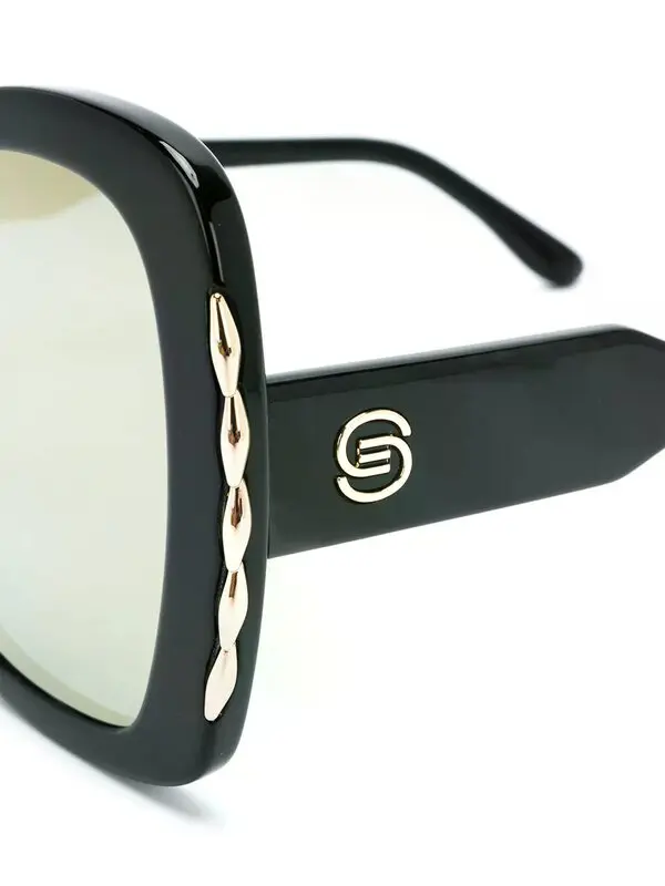 Elie Saab Oversized Sunglasses With Trim Detail