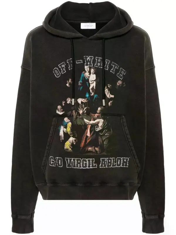 Off-White Graphic-print Cotton Hoodie