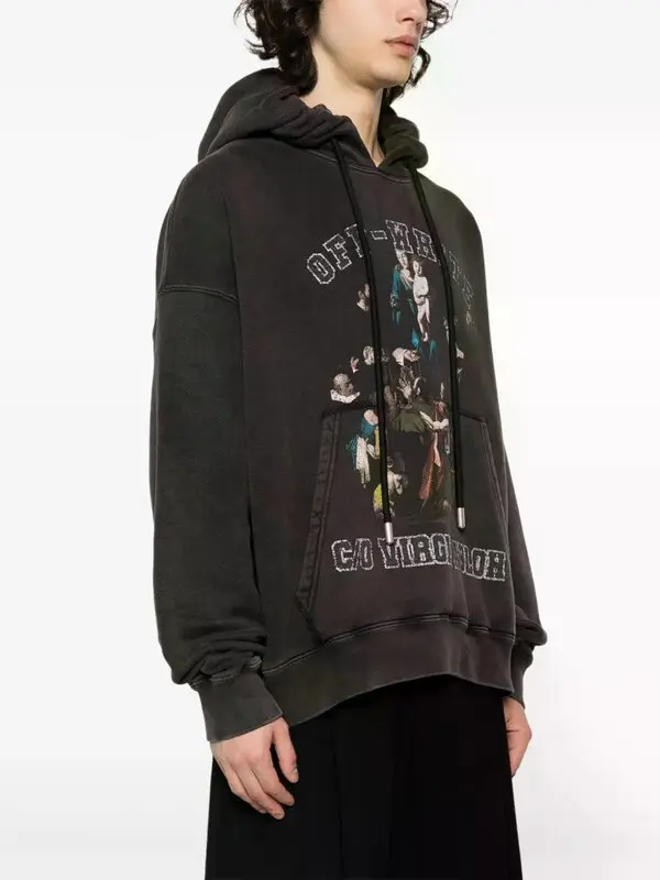 Off-White Graphic-print Cotton Hoodie