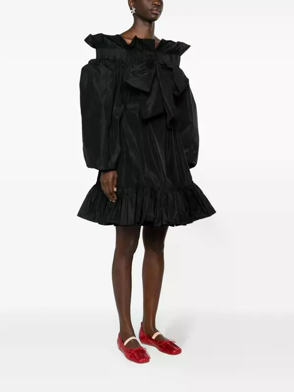 PATOU Volume Ruffled Mini Dress - Black
