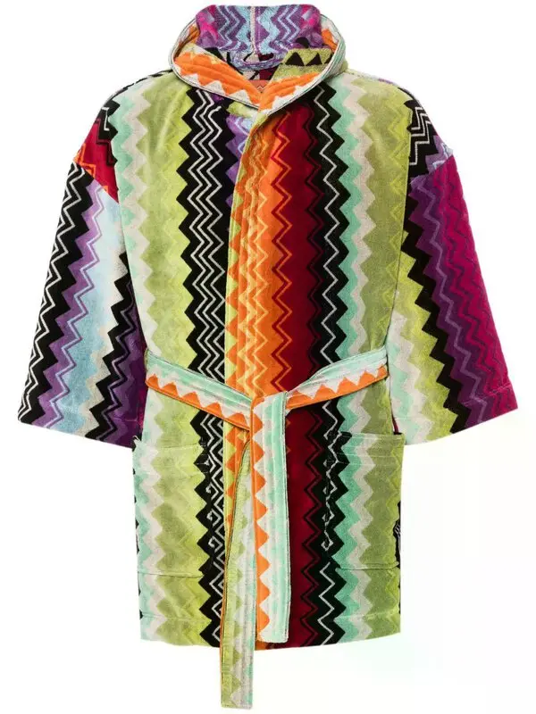 Missoni Zigzag Cotton Bath Robe - Orange
