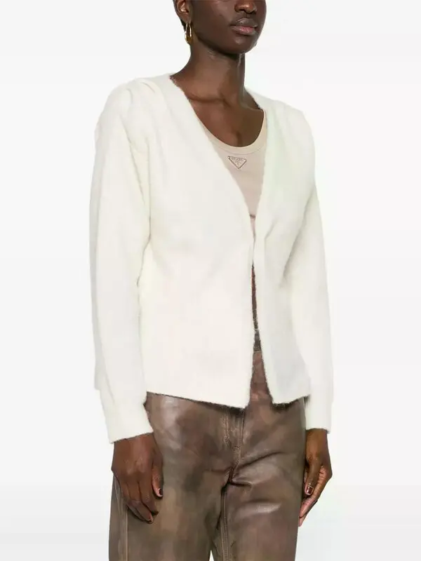Giuseppe Di Morabito Alpaca Wool-blend Cardigan With Brooch Detail