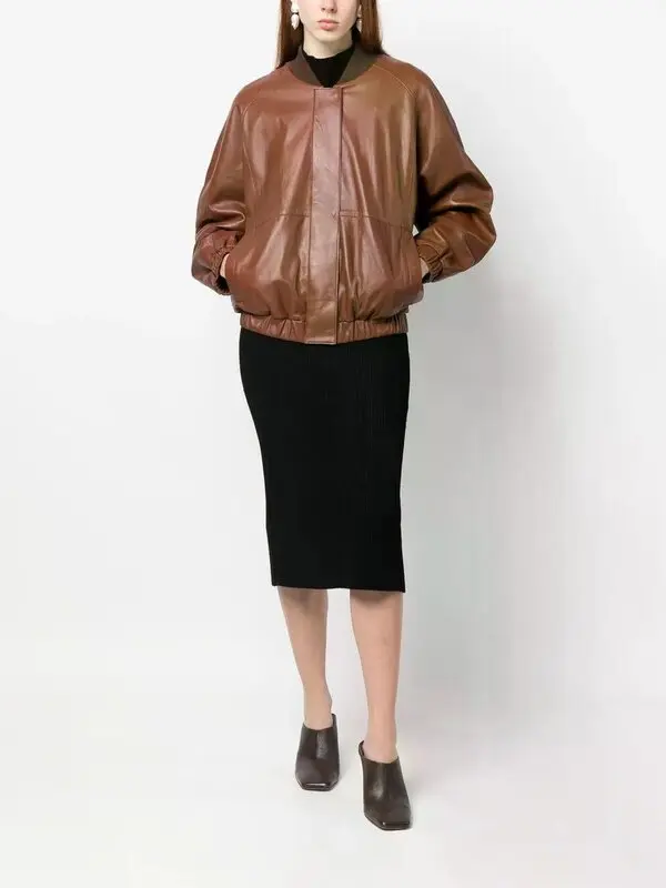 AERON Lambskin Bomber Jacket