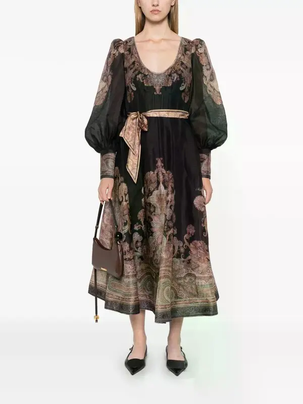 Zimmermann Paisley Print Structured Maxi Dress