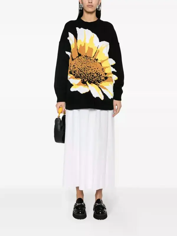 MSGM Floral Intarsia Knit Jumper