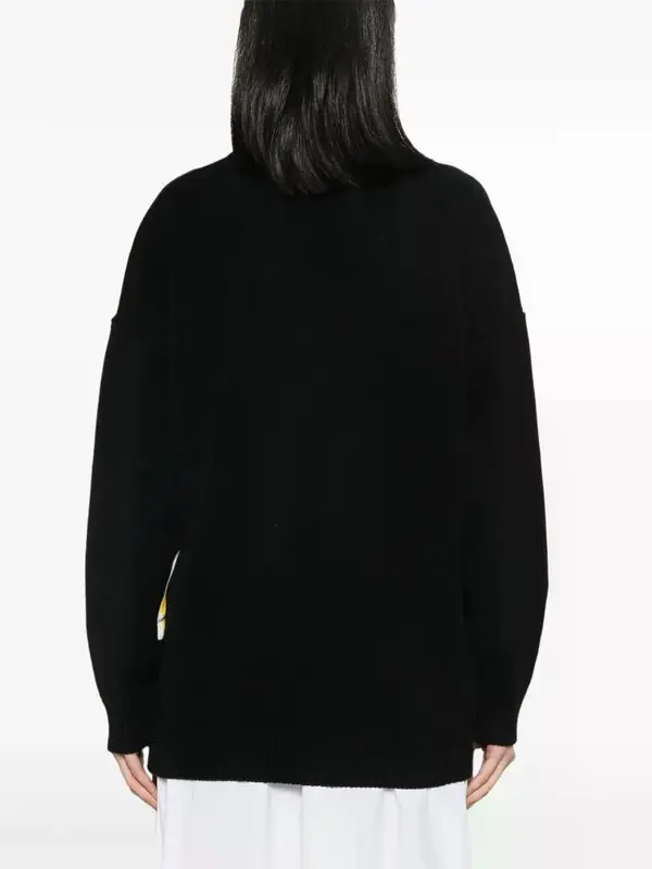 MSGM Floral Intarsia Knit Jumper