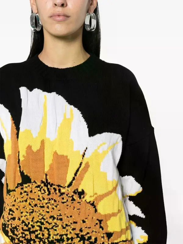 MSGM Floral Intarsia Knit Jumper