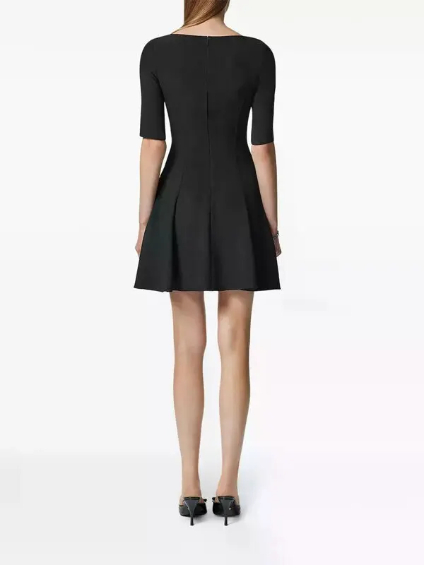 Versace Safety Pin Flared Satin Mini Dress