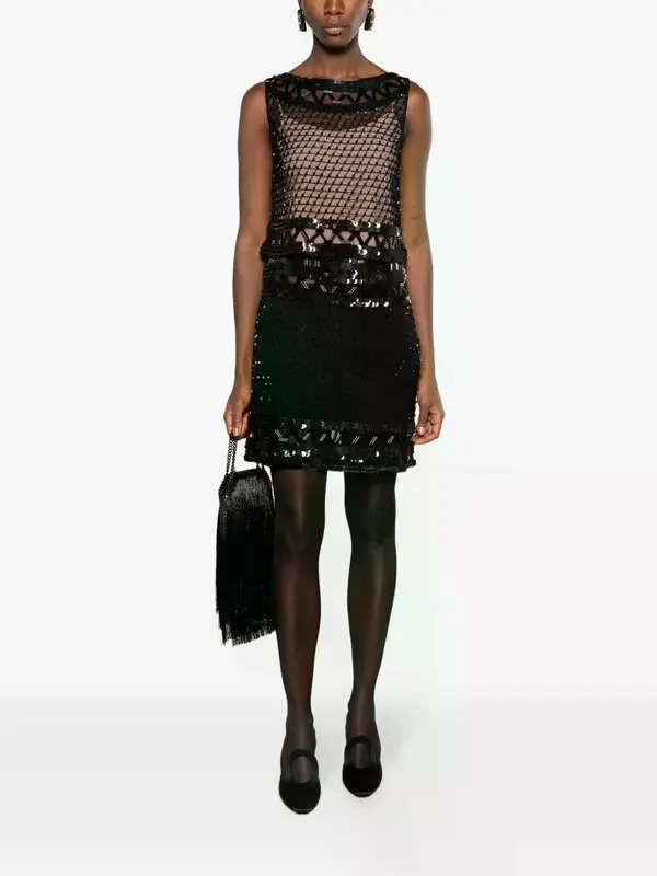 Alberta Ferretti Embellished Tulle Mini Skirt