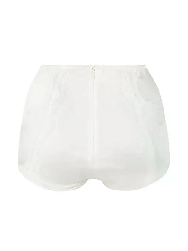 Dolce & Gabbana High-waisted Lace-detail Satin Briefs