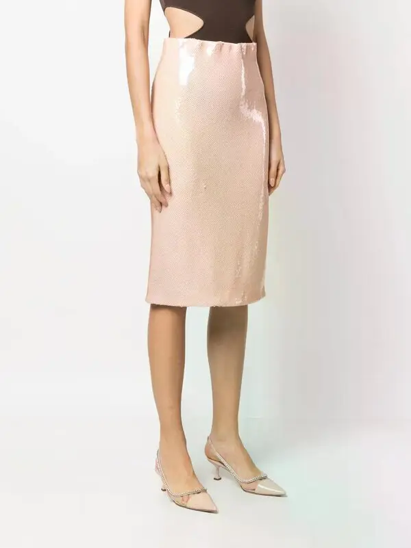 N°21 Sequin-design Midi Skirt