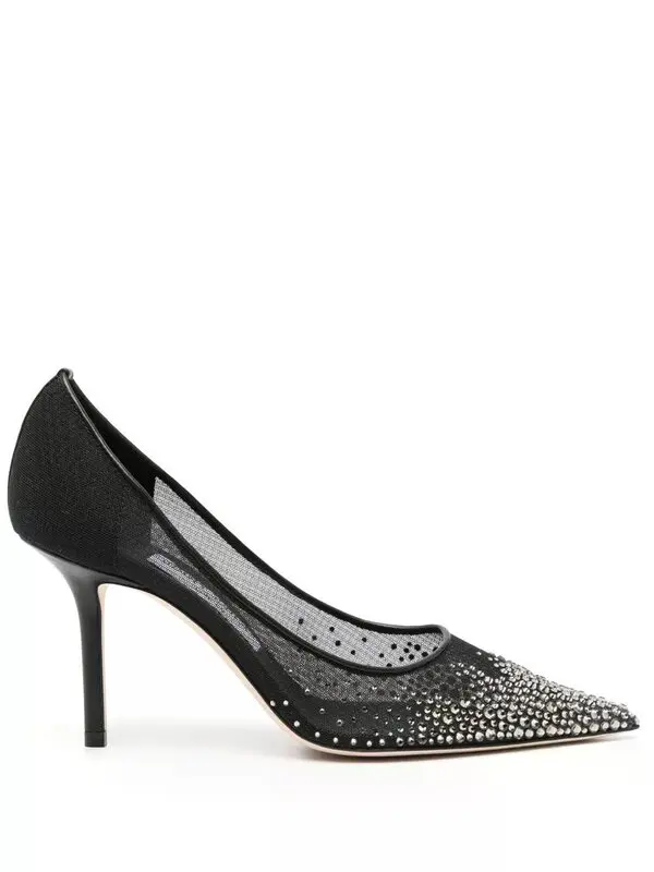 JIMMY CHOO Love 85mm Crystal-embellished Pumps - Black