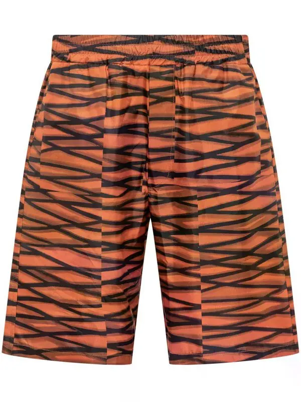PIERRE-LOUIS MASCIA Printed Straight Leg Shorts