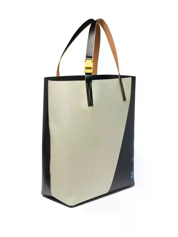 Marni Logo-print Leather Tote Bag