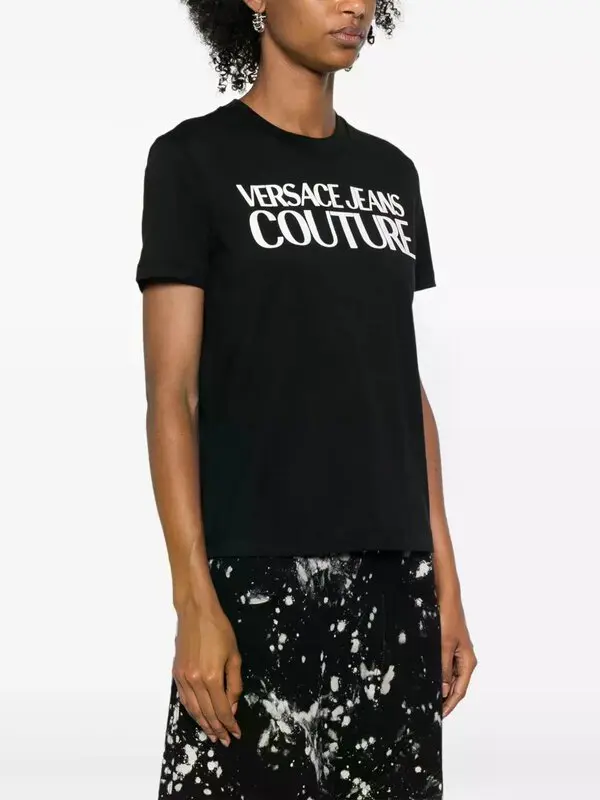 Versace Rubberised Logo Cotton T-shirt
