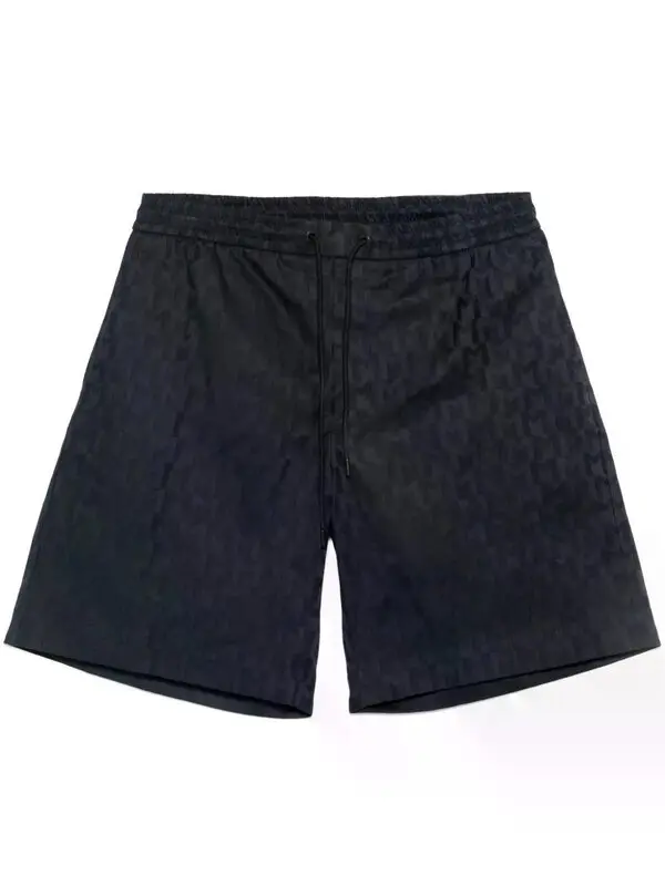 Moncler Monogram Jacquard Shorts - Blue