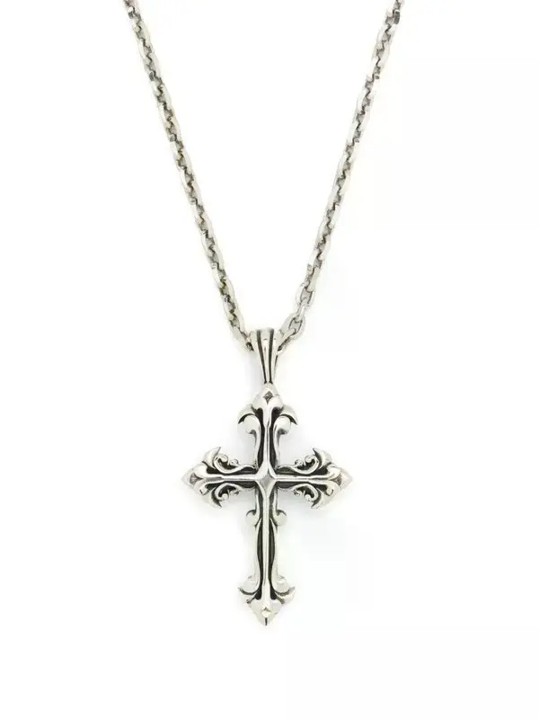 Emanuele Bicocchi Avelli Cross-pendant Necklace - Silver
