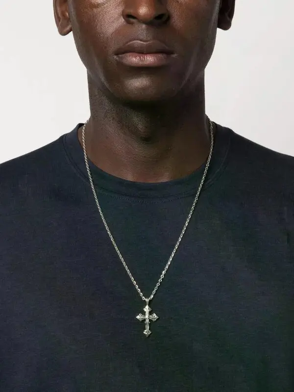 Emanuele Bicocchi Sterling Avelli Cross Pendant Necklace