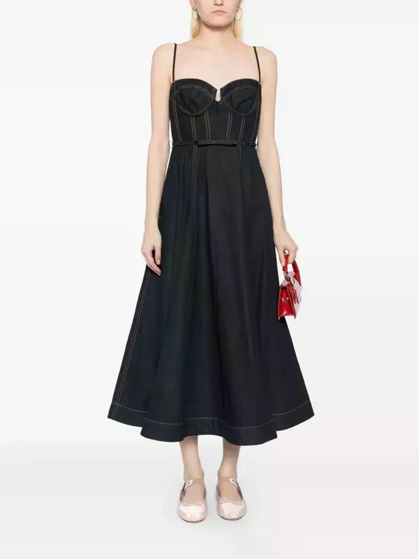 Zimmermann Denim Corset Dress - Blue