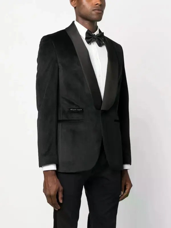 Philipp Plein Single-breasted Velvet Blazer