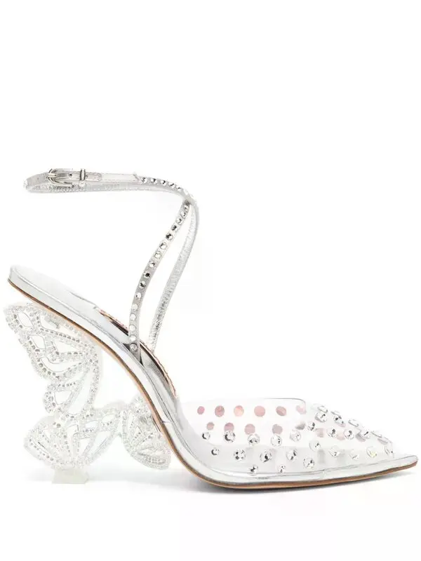 SOPHIA WEBSTER Paloma Crystal-embellished Pumps - Neutrals