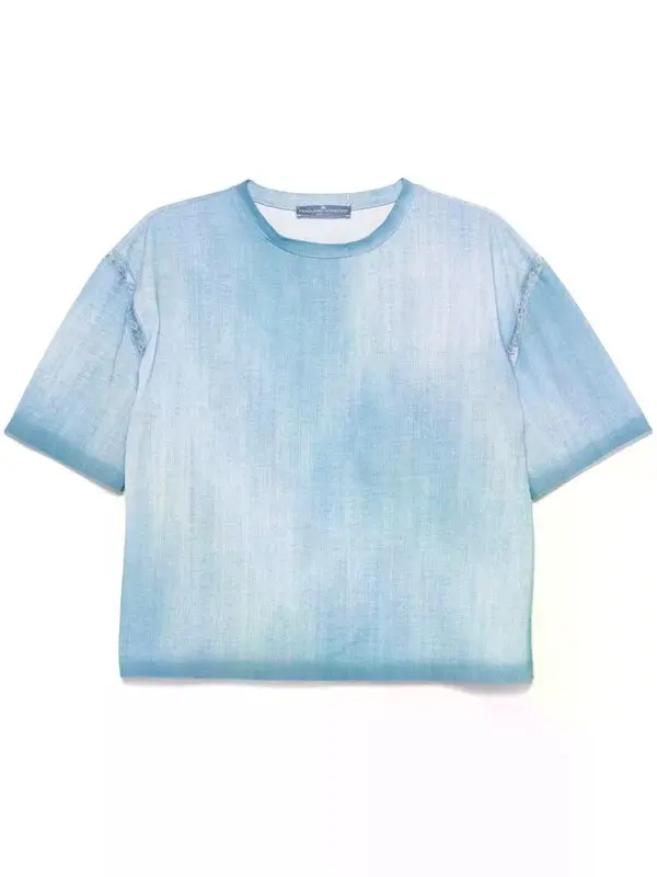 Ermanno Scervino Printed T-shirt With Lace Panelling