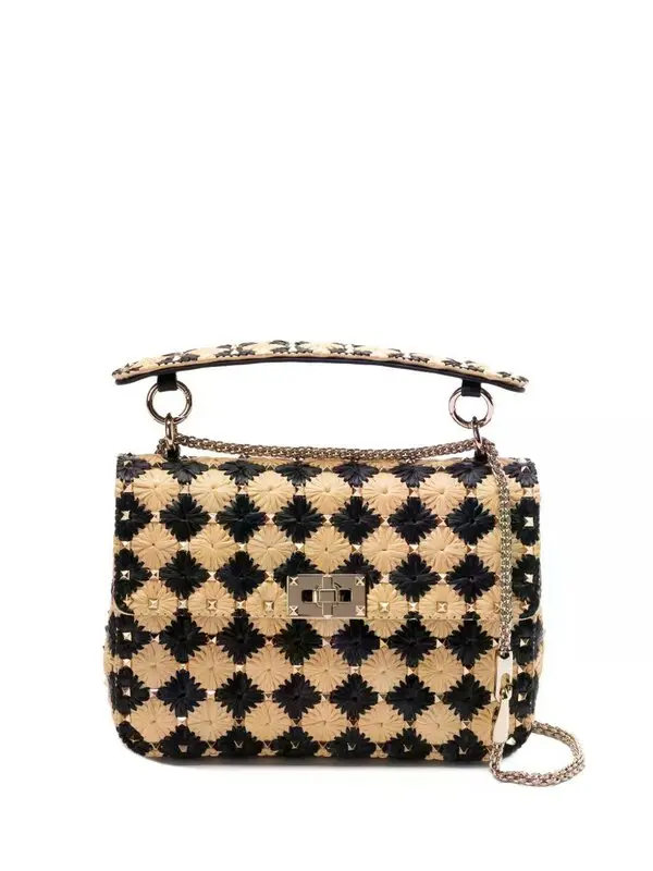 Valentino Garavani Medium Raffia Tote Bag - Black