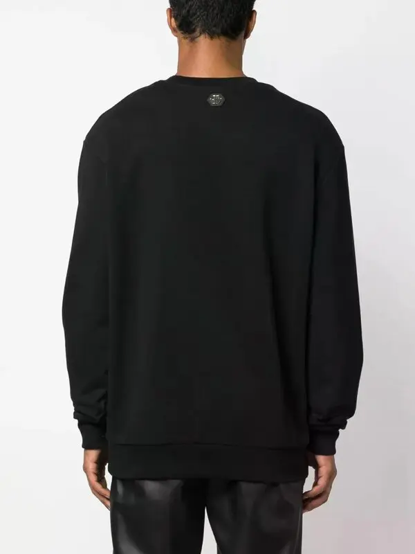 Philipp Plein Skull Print Cotton Sweatshirt