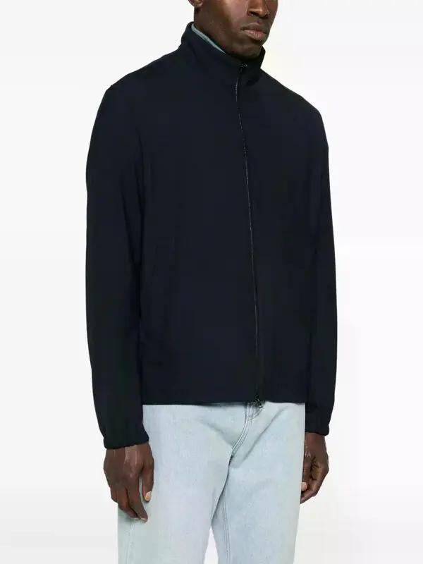 Herno Logo Plaque Zip-up Jacket