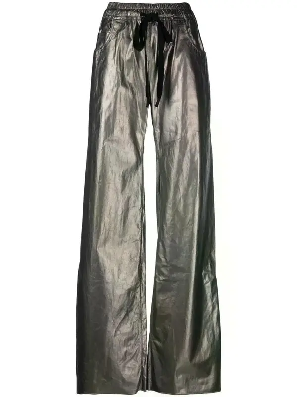 ISAAC SELLAM EXPERIENCE Drawstring Leather Trousers