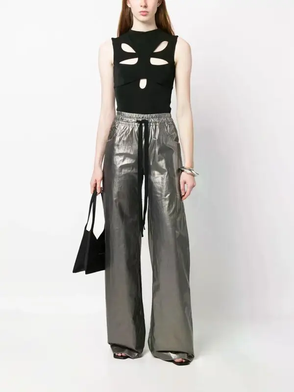ISAAC SELLAM EXPERIENCE Drawstring Leather Trousers