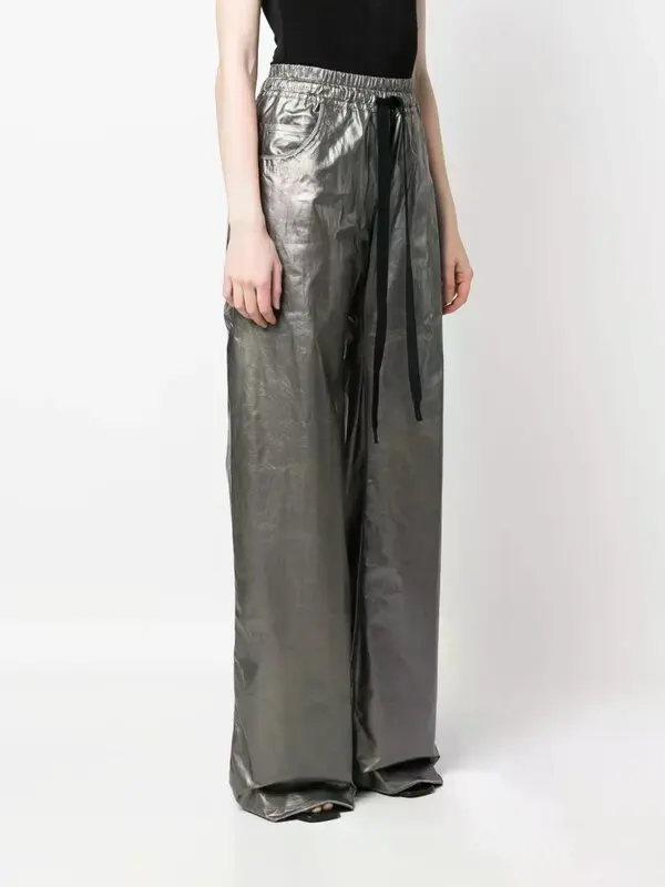 ISAAC SELLAM EXPERIENCE Drawstring Leather Trousers