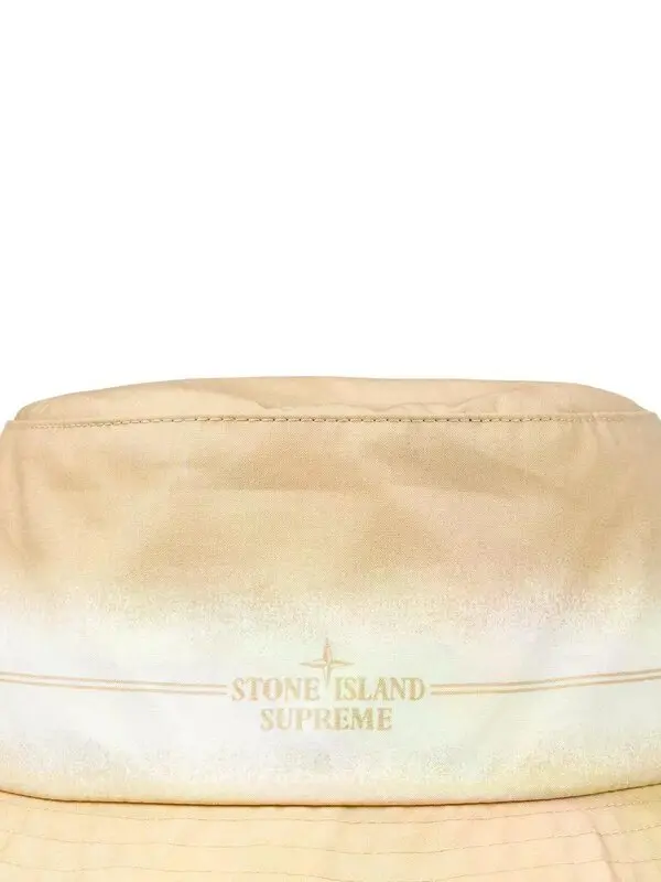 Supreme X Stone Island Stripe-detail Crusher Hat - Neutrals