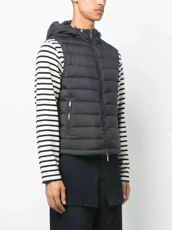 MOORER Zipped Hooded Gilet