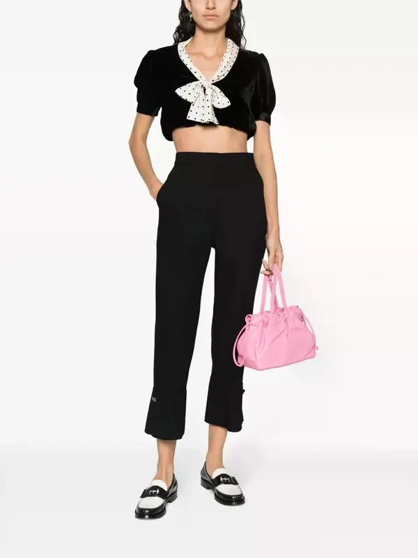 MSGM Pressed-crease High-waisted Trousers