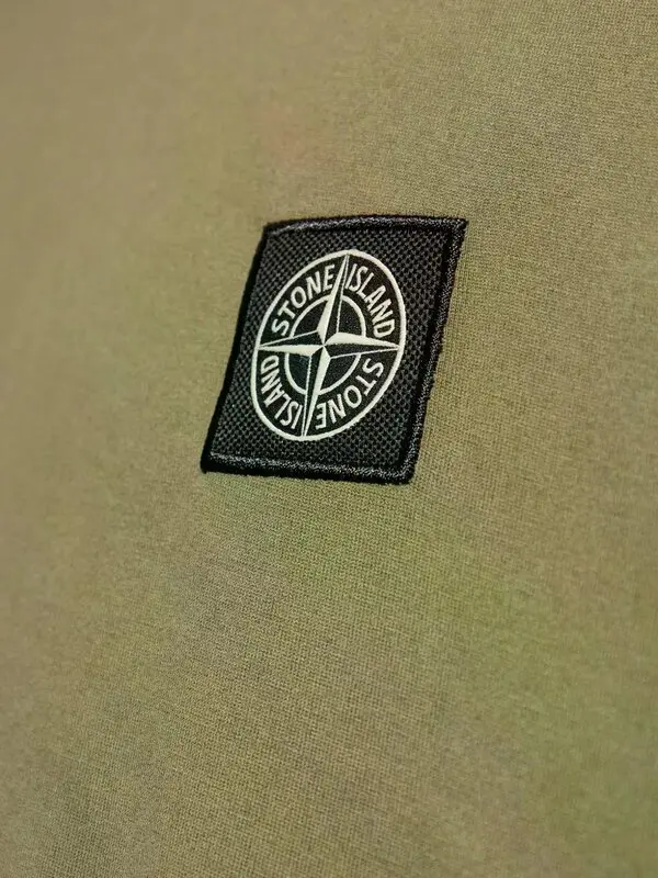 Stone Island Compass-appliqué Cotton T-shirt - Green