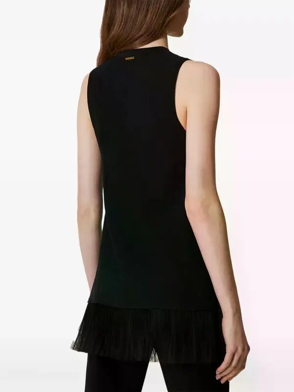 TWINSET Sleeveless Top With Ruffle Hem
