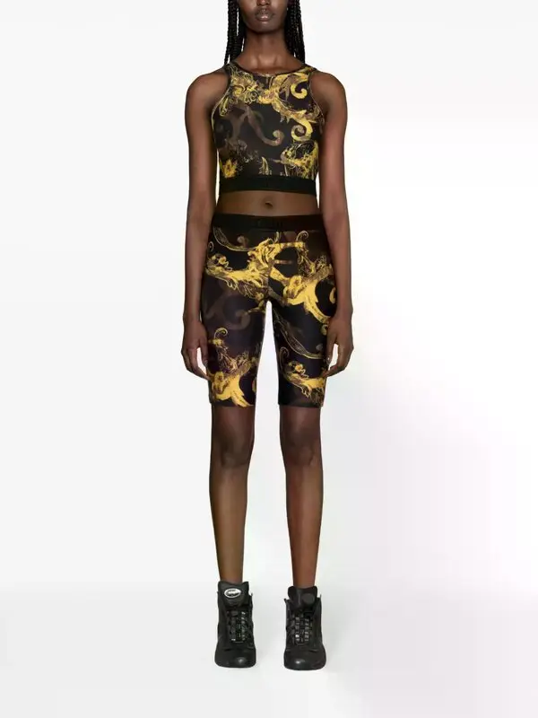 Versace Baroque Print Racerback Tank Top
