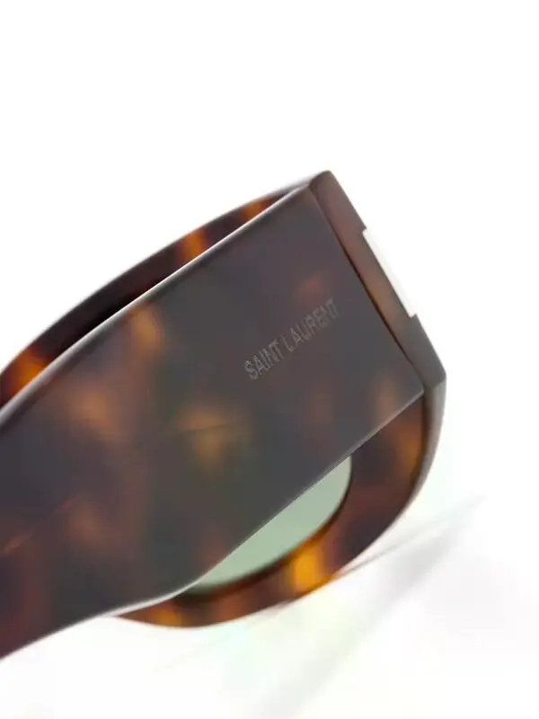 Saint Laurent Rectangle Frame Sunglasses - Brown